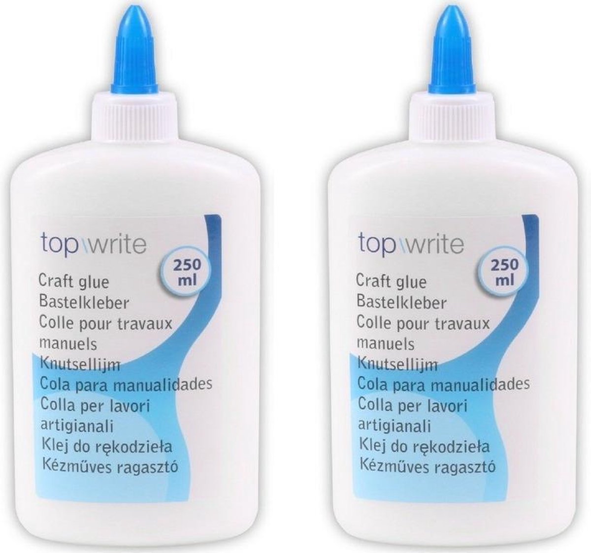 2x Hobby lijm wit 250 ml - Witte knutsellijm - Hobby/knutsel/school ...