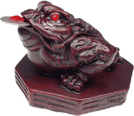 Minibeeldje Feng Shui Kikker Rood – 6 cm | bol.