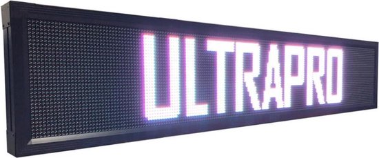 Professionele LED lichtkrant 360*40cm - Outdoor - Wit - LED reclamebord | bol.com