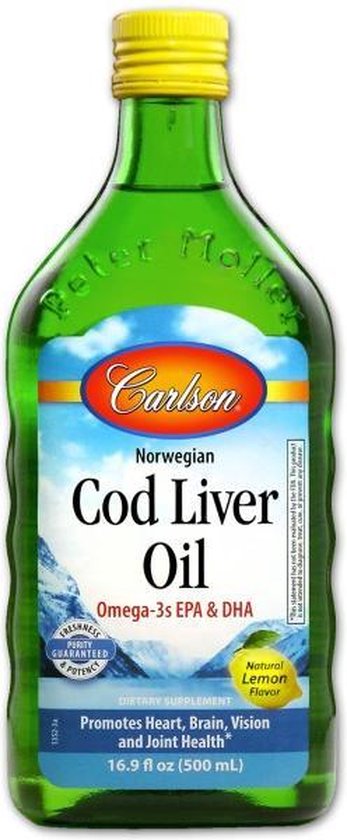 Wild Norwegian Cod Liver Oil- Natural Lemon (500 ml) - Carlson ...