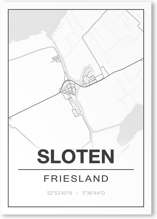 Poster/plattegrond SLOTEN - A4 | bol