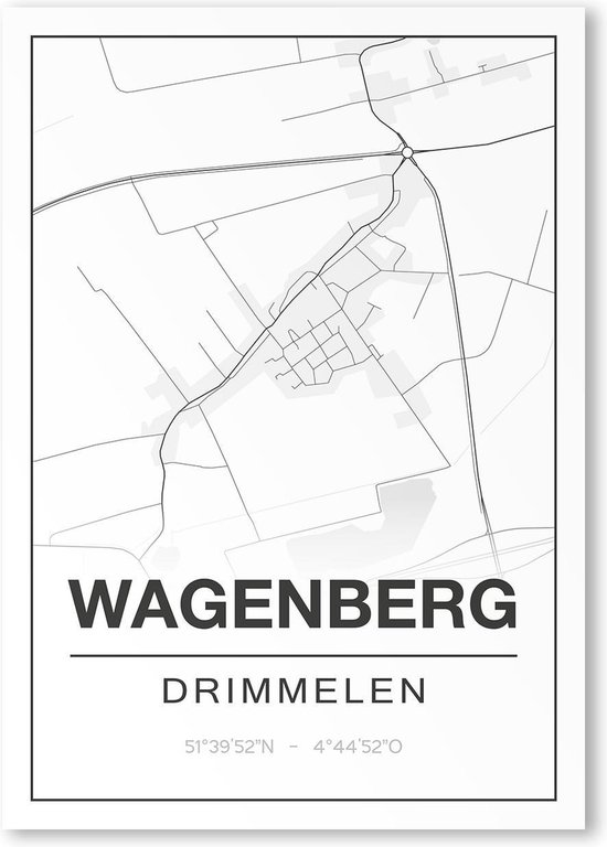 Poster/plattegrond WAGENBERG - A4 | bol.com