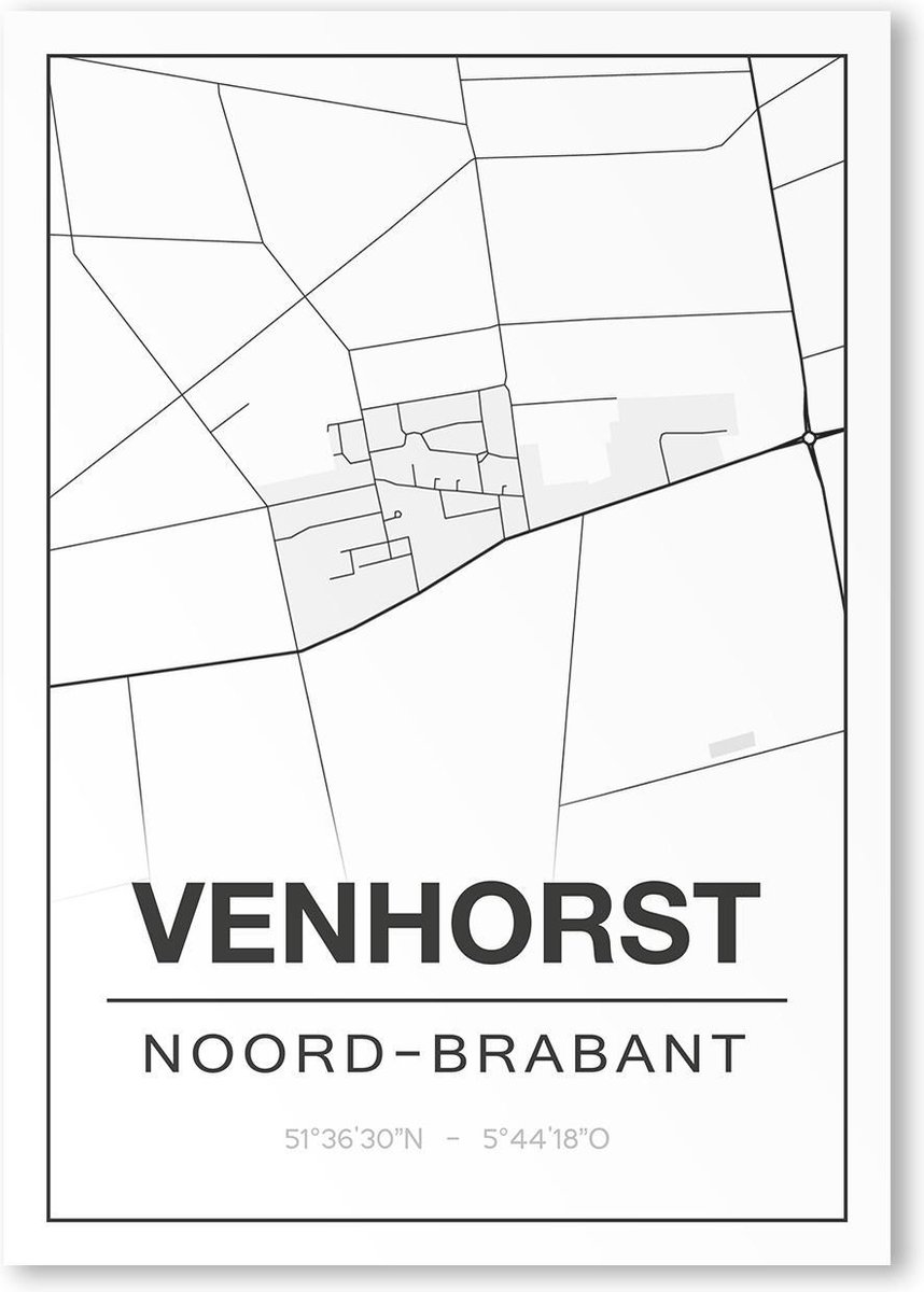 Poster/plattegrond VENHORST - A4 | bol.com
