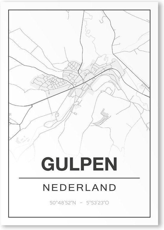 Poster/plattegrond GULPEN - 30x40cm | bol