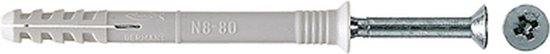 Fischer 50358 Nagelplug/slagplug NS met verzonken kop - 8 x 80mm (50st ...