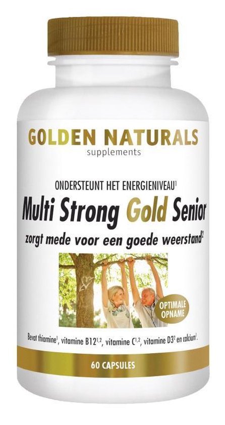 Golden Naturals Multi Strong Gold Senior (60 vegetarische capsules) | bol