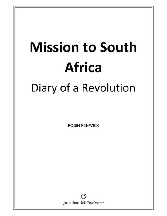 Mission to South Africa (ebook), Robin Renwick | 9781868426553 | Boeken ...