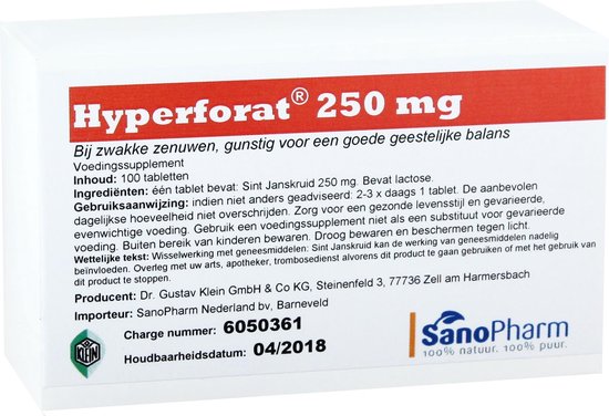 SanoPharm - Hyperforat 250 mg - 100 tabletten | bol