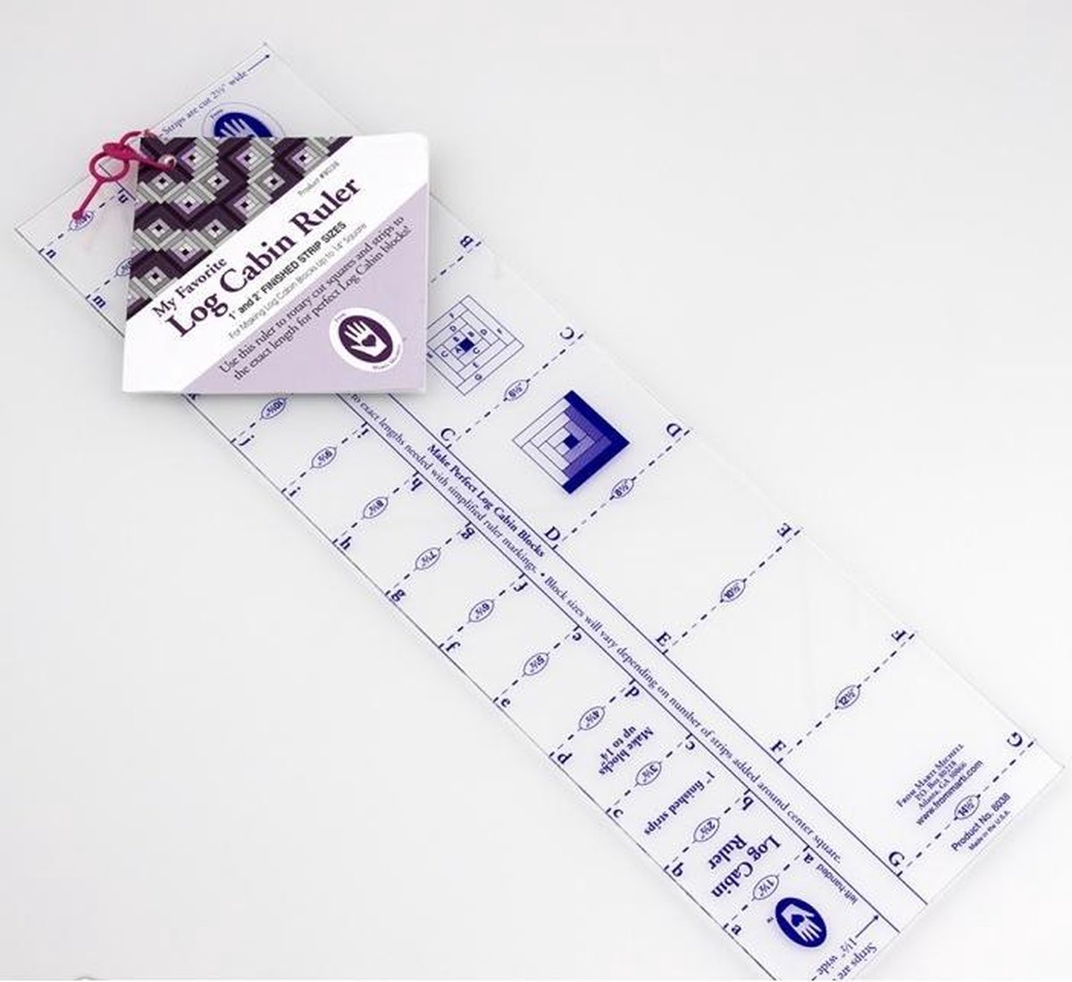 Marti Michell Quilt Liniaal 8038 Favorite Log Cabin 2 inch Ruler | bol.com