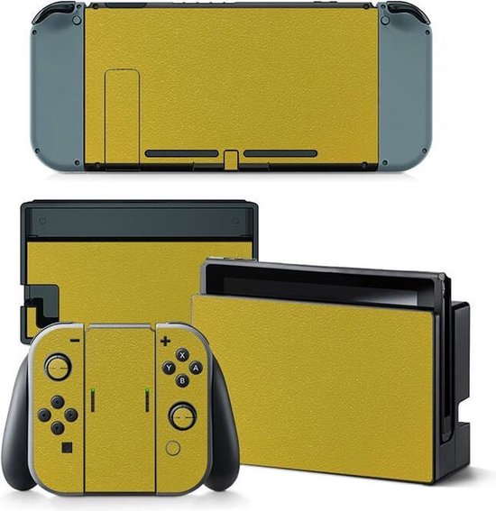 Yellow skin - Geschikt voor Nintendo Switch - console en controller ...