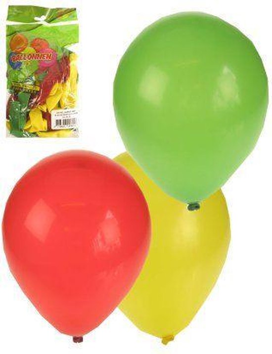 Ballonnen 50 stuks rood/geel/groen | bol