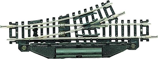 N Fleischmann rails (zonder ballastbed) 22253 Wissel, Links 104.2 mm 24 ° 194.6 mm 1... | bol