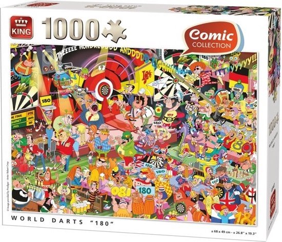 Comic Puzzel King - World Darts "180" - 1000 Stukjes - Legpuzzel | bol.com