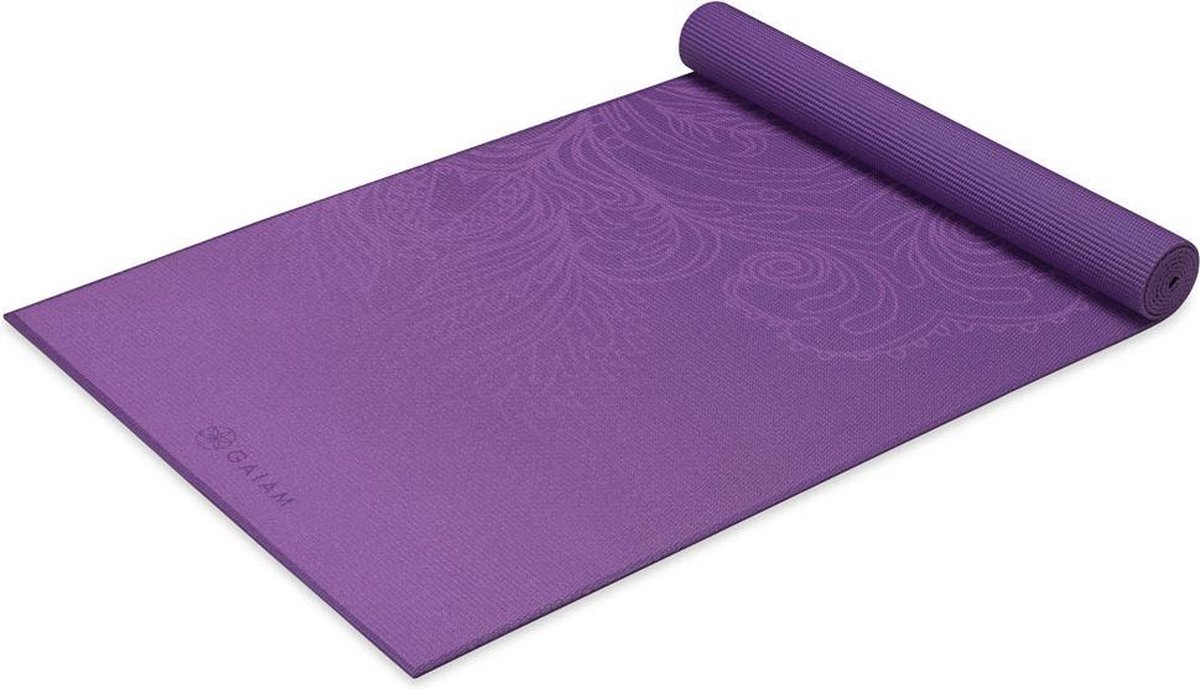 Gaiam Fading Flower Yoga Mat - Paars - 172 X 61 X 0.4 Cm | bol.com