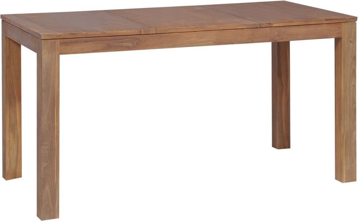 Eettafel Bruin Hout (Incl LW Klok) Rechthoekig - Dineertafel - Eet ...