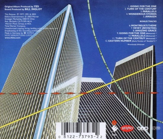 Yes Going For The One - Album uit 1977 met Awaken en Parallels | bol