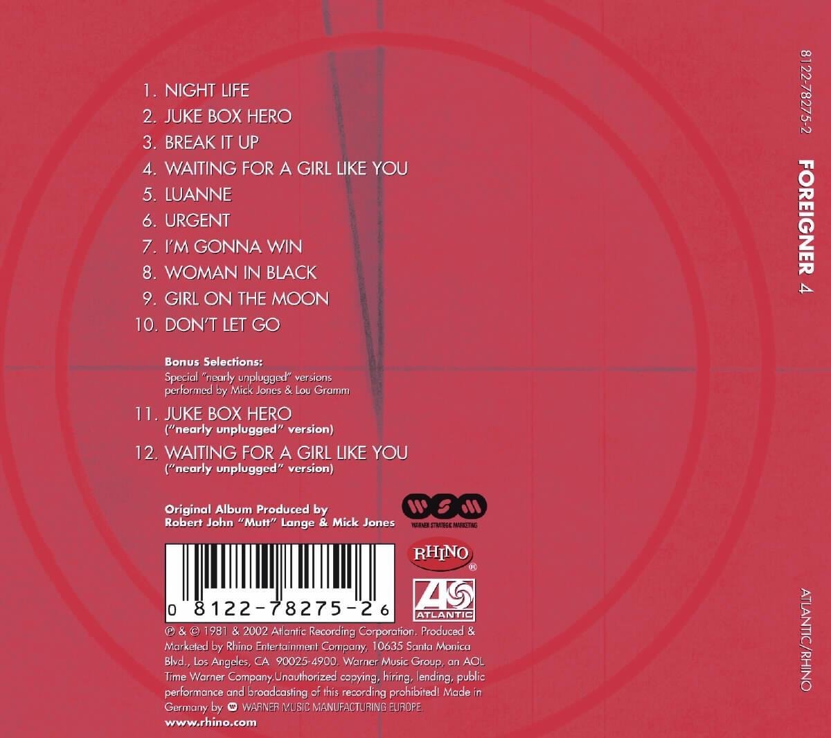 Foreigner 4(Exp,&Remastered), Foreigner | CD (album) | Muziek | bol