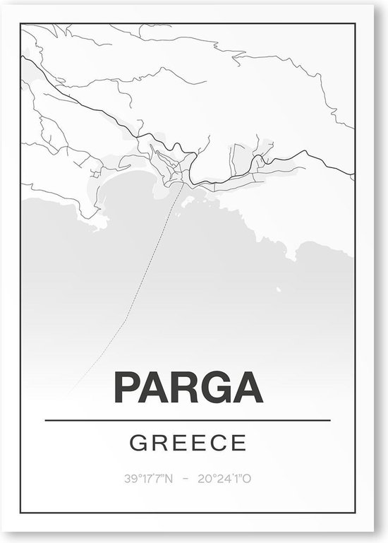 Poster/plattegrond PARGA - A4 | bol.com