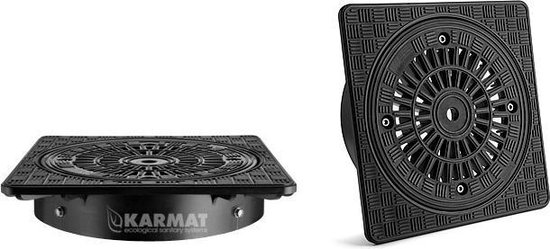Karmat pp vierkant putafdekking, 365 x 365 mm, met sleufdeksel, 315 mm ...