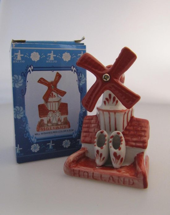 Windmolen - Delfts Rood - Holland - Handpainted | bol