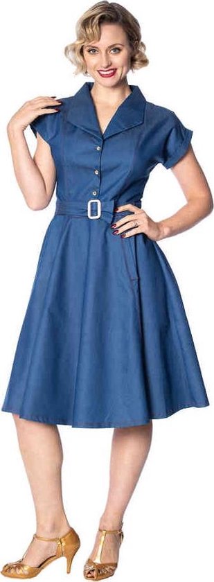 Dancing Days Korte jurk -M- SEASIDE DINER 50S Blauw | bol.com