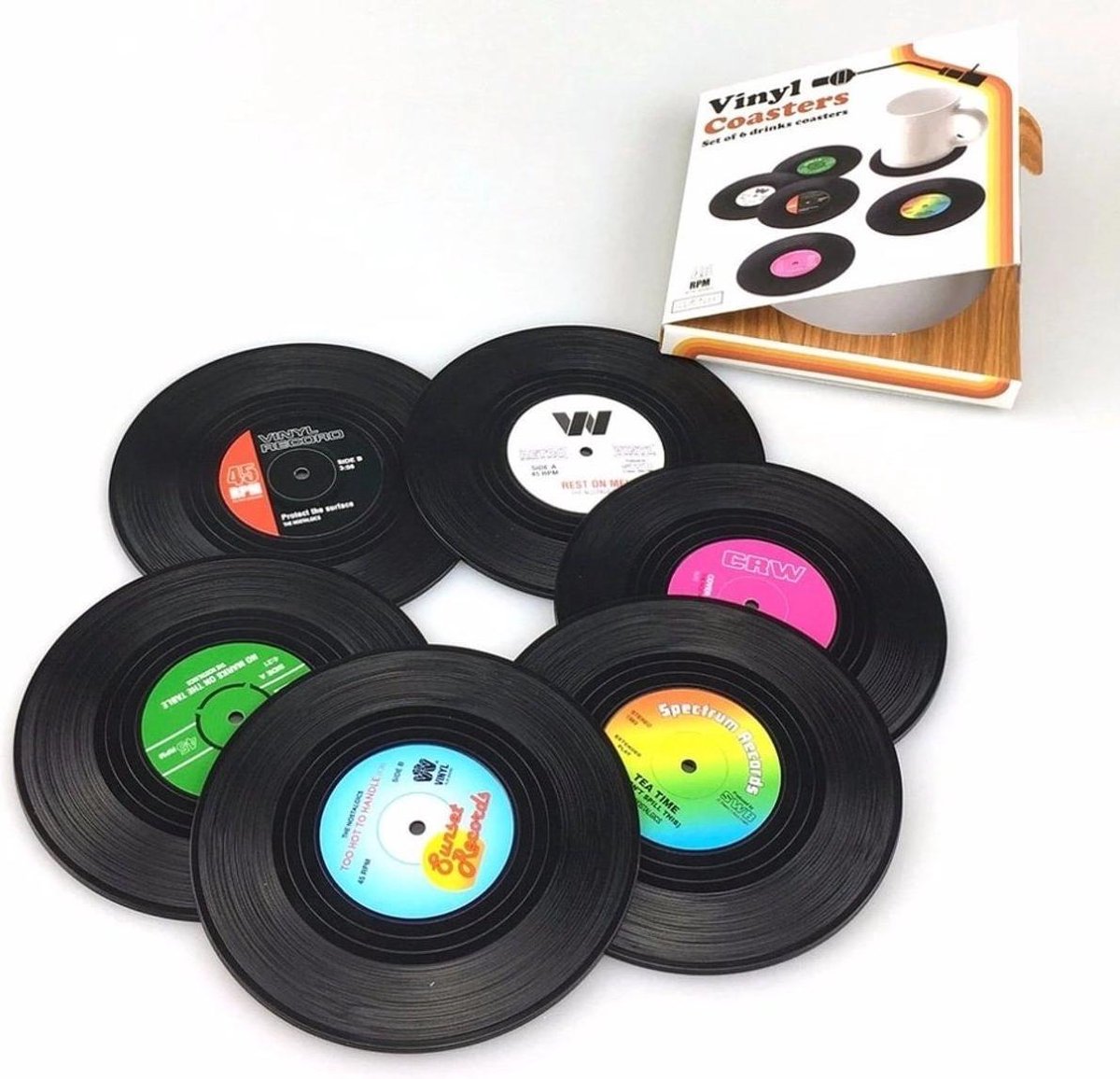 LP | Vinyl plaatjes | LP onderzetters | 6 stuks - MT DEALS | bol