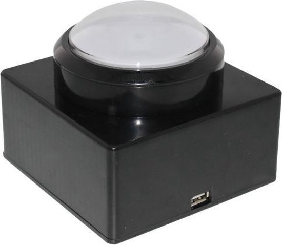 QuizTools USB buzzer drukknop verlicht, wit | bol