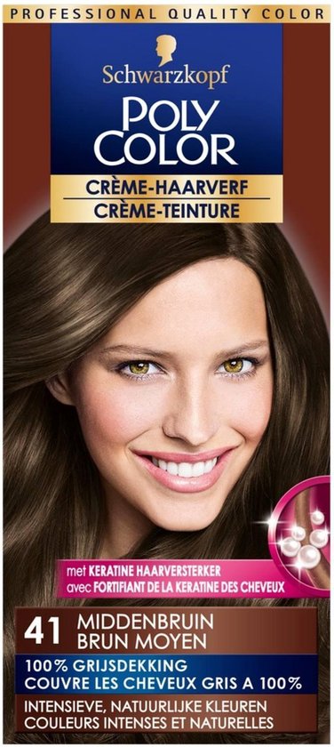 POLY Color Creme Haarverf 41 - Middenbruin | bol.com
