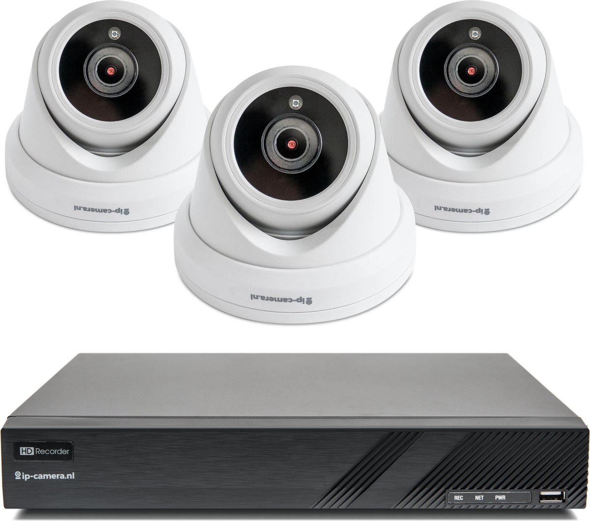 3x Premium Dome Beveiligingscamera set met Sony 2MP Starlight Cmos ...