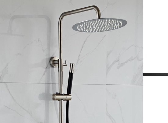 Ced'or complete regendouche 30 cm met thermostaatkraan en zwarte ...