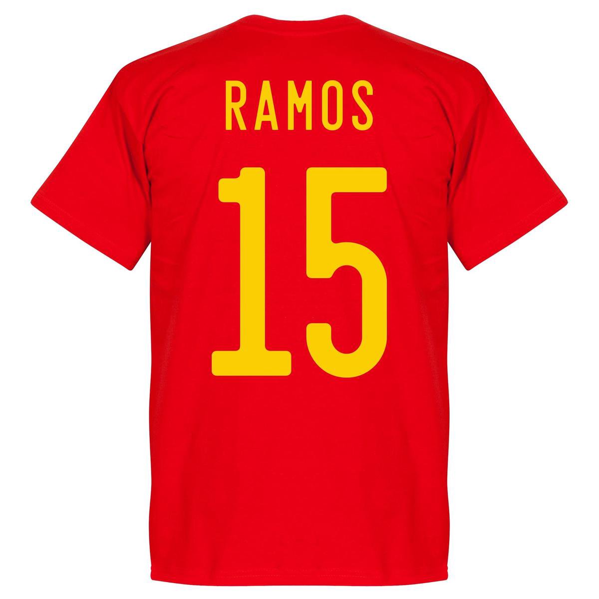 Spanje Ramos Team T-Shirt 2020-2021 - Rood - 4XL | bol.com