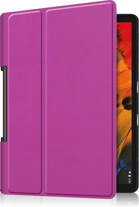 Lenovo Yoga Smart Tab 10.1 hoes - Tri-Fold Book Case - Paars | bol.com
