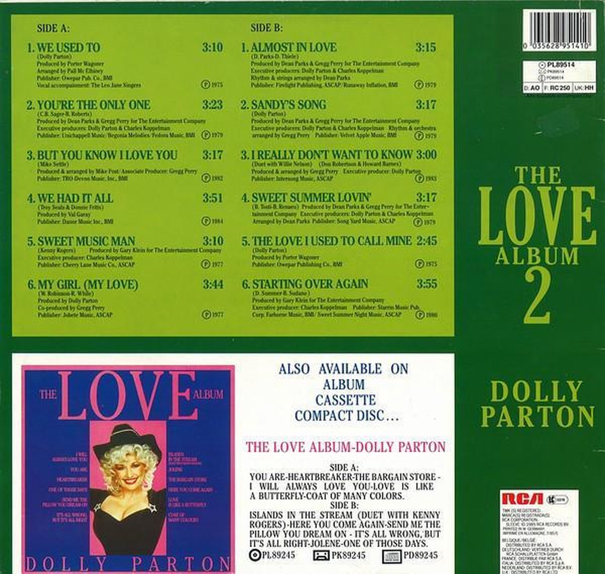 Dolly Parton - The love album 2, Dolly Parton | LP (album) | Muziek ...