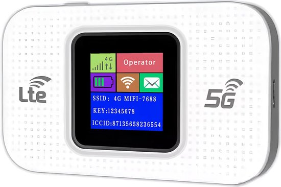 Mifi Router Wit – Draadloze Wifi – Mifi Routers – 4G/5G Router – 10 ...