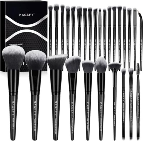 Make-upkwastenset, professionele 28-delige set, make-up kwasten ...