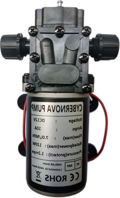 High Pressure Recoil Diaphragm Pump Self Priming Water Pump 174 PSI 12V ...