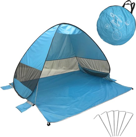 Pop-up strandschelptent - 2 personen - UV-bescherming - opbergtas ...