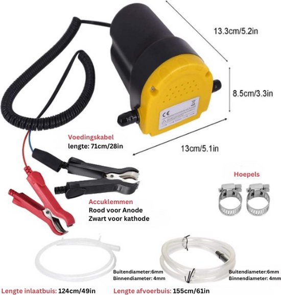 LEMOTO® Oliepomp - Oliepomp Elektrisch - Vloeistofpomp - Hevelpomp ...
