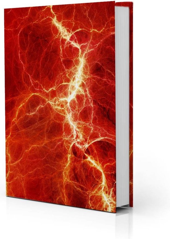 Rekbare boekenkaft - A4 - 23x32 CM - Rood bliksem print - 10 stuks | bol