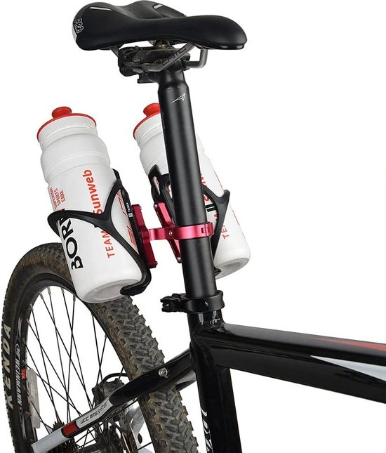 Fietshouder voor mountainbike - 2 x waterfles houder - rood - aluminum ...