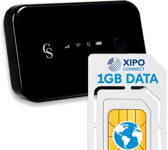 CS Global Mifi Router WERELD Pakket – Met Simkaart 1GB WERELD Data ...