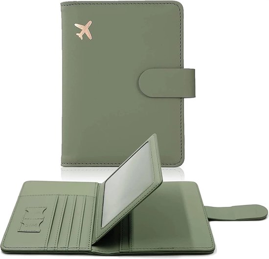 Consumerce® PU-Leren Paspoort Hoesje – Groen – Paspoorthoes – Travel ...