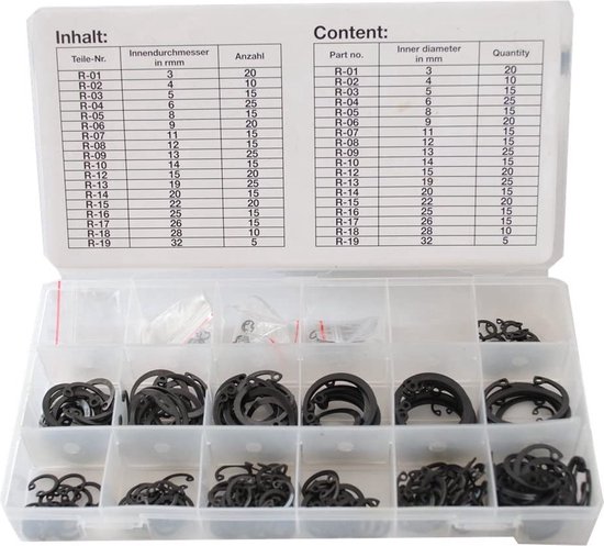 Assortiment Borgringen Set - 300-Delig - Diameter 3-32 mm - Diverse ...