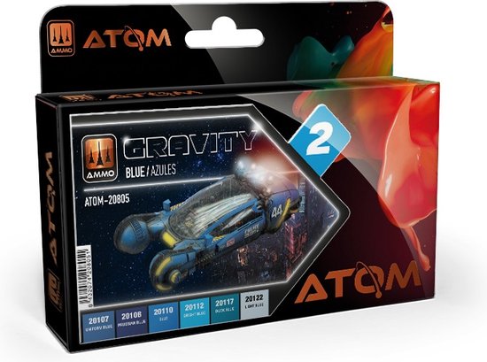 AMMO MIG 20805 ATOM - Gravity Set 2 - Blauwe Kleuren - Acryl Set 6x20ml Verf set | bol