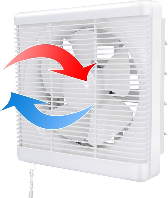 Drain fan 800 m³/h Ø 250 mm 2 directions reversible strong airflow wall ...
