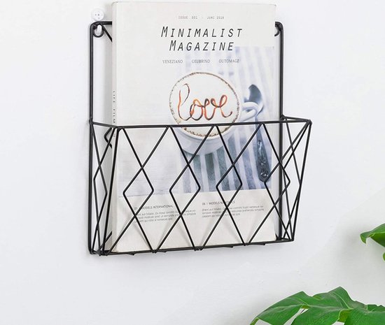 Krantenhouder voor aan de muur - mooie tijdschriftenhouder ...