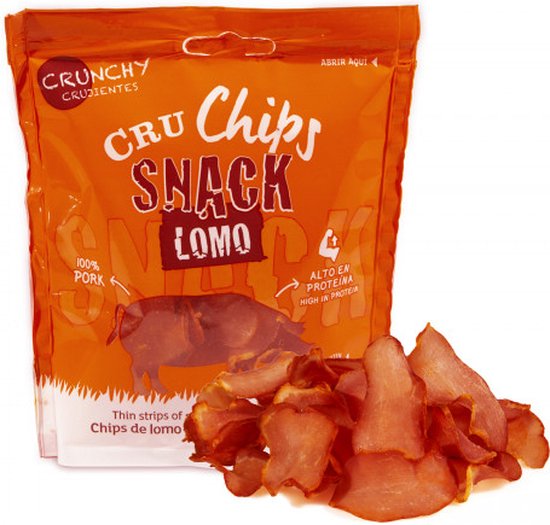 Cruchips Lomo | Meat Chips | Protein Snack | 6 x 25 gram | bol