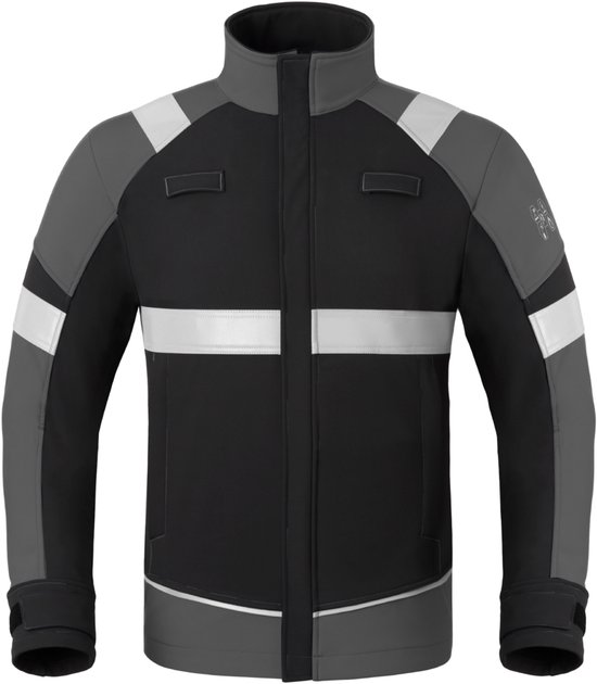 HAVEP Softsh. 5-Safety Image+ 50384 - Zwart/Charcoal - S | bol