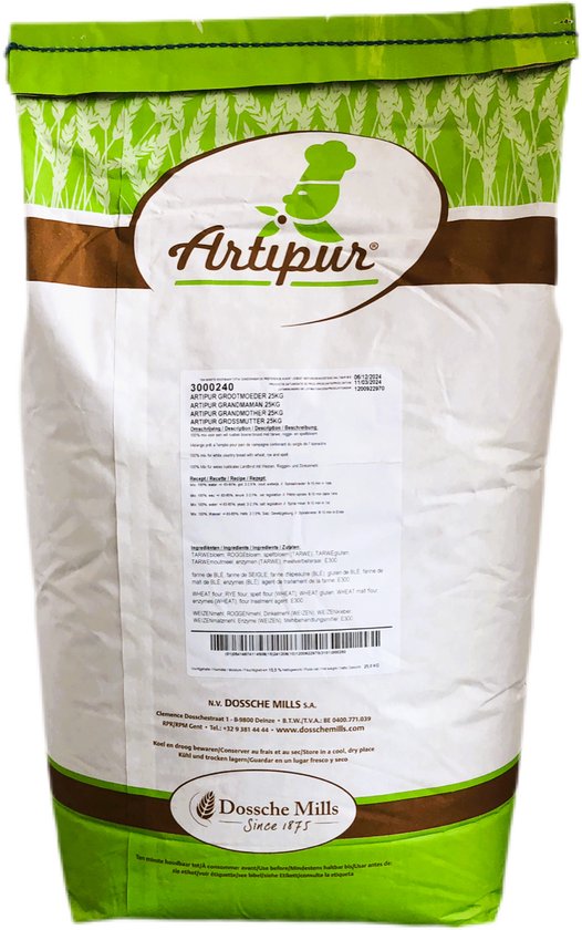 Artipur Grootmoeder 25kg - brood bakken - bakingrediënt - bloem | bol
