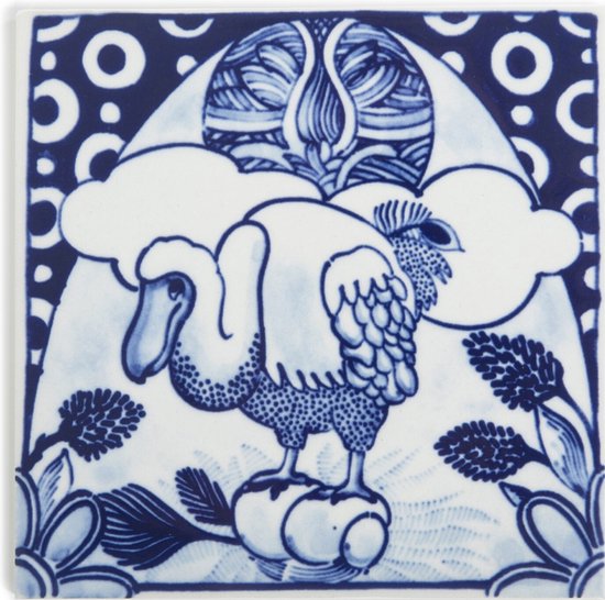 Moooi x Royal Delft tegel Extinct Animals - Dodo Pavone | bol